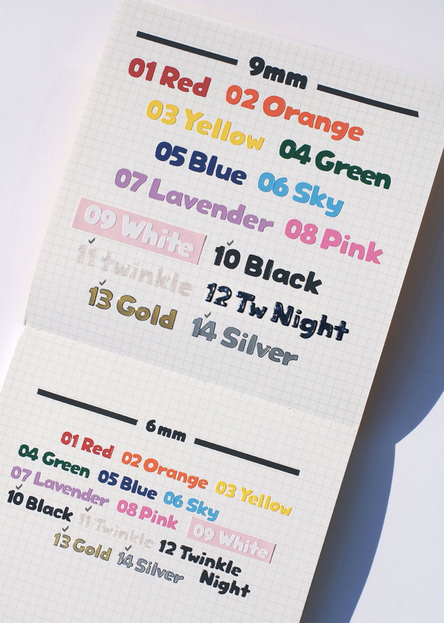 MochiThings: 4pcs Number&Alphabet Sticker Set