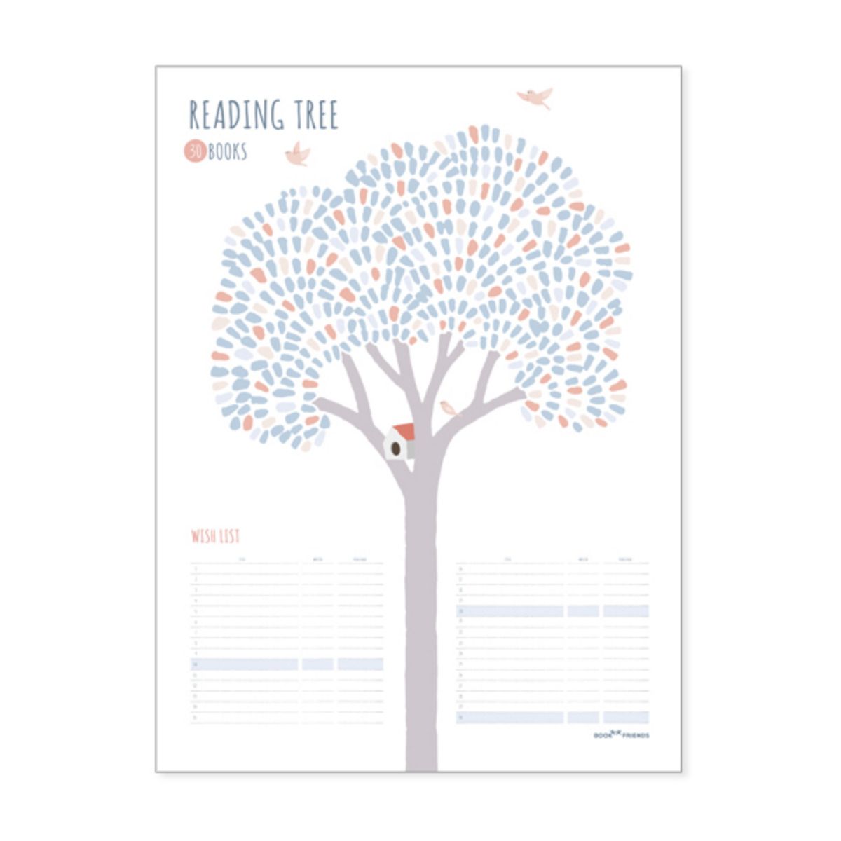 MochiThings: Medium Reading Tree Goal Poster & Sticker Set