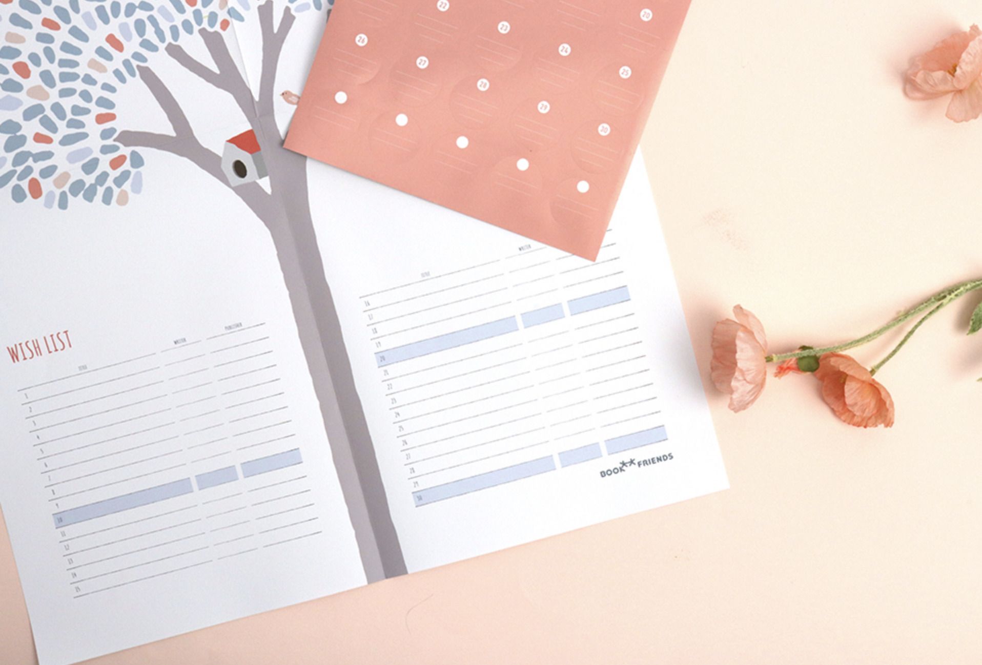 MochiThings: Medium Reading Tree Goal Poster & Sticker Set