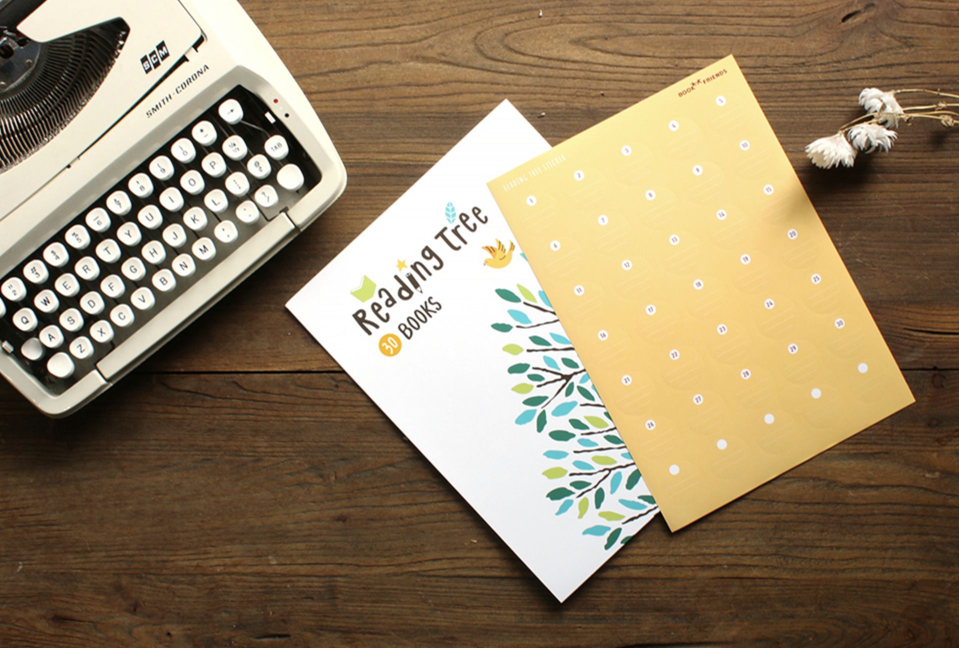 MochiThings: Medium Reading Tree Goal Poster & Sticker Set