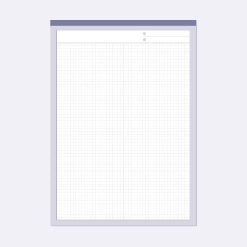MochiThings: Pastel A4 Grid Notepad