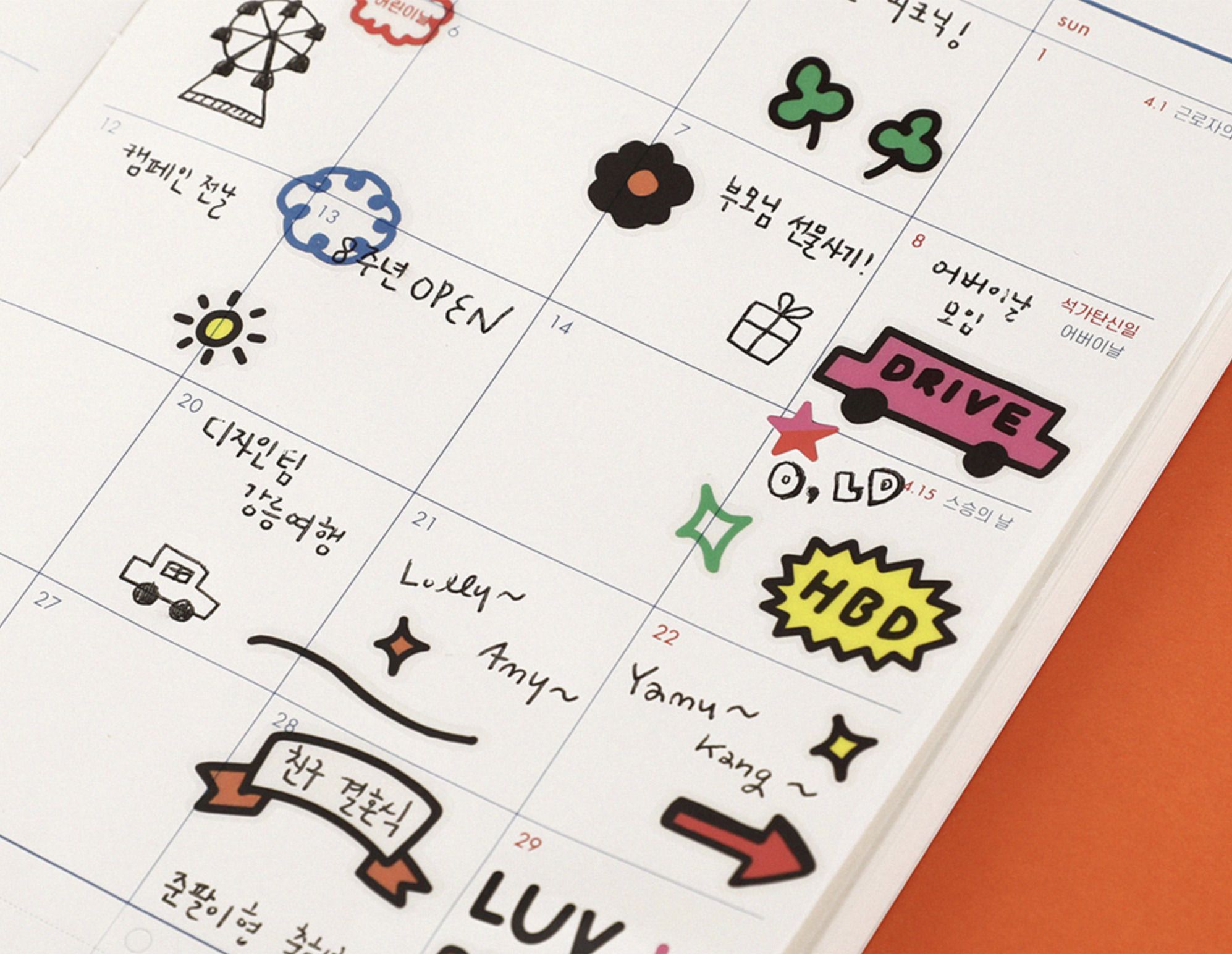 MochiThings: 4pcs Oh! Drawing Sticker Set