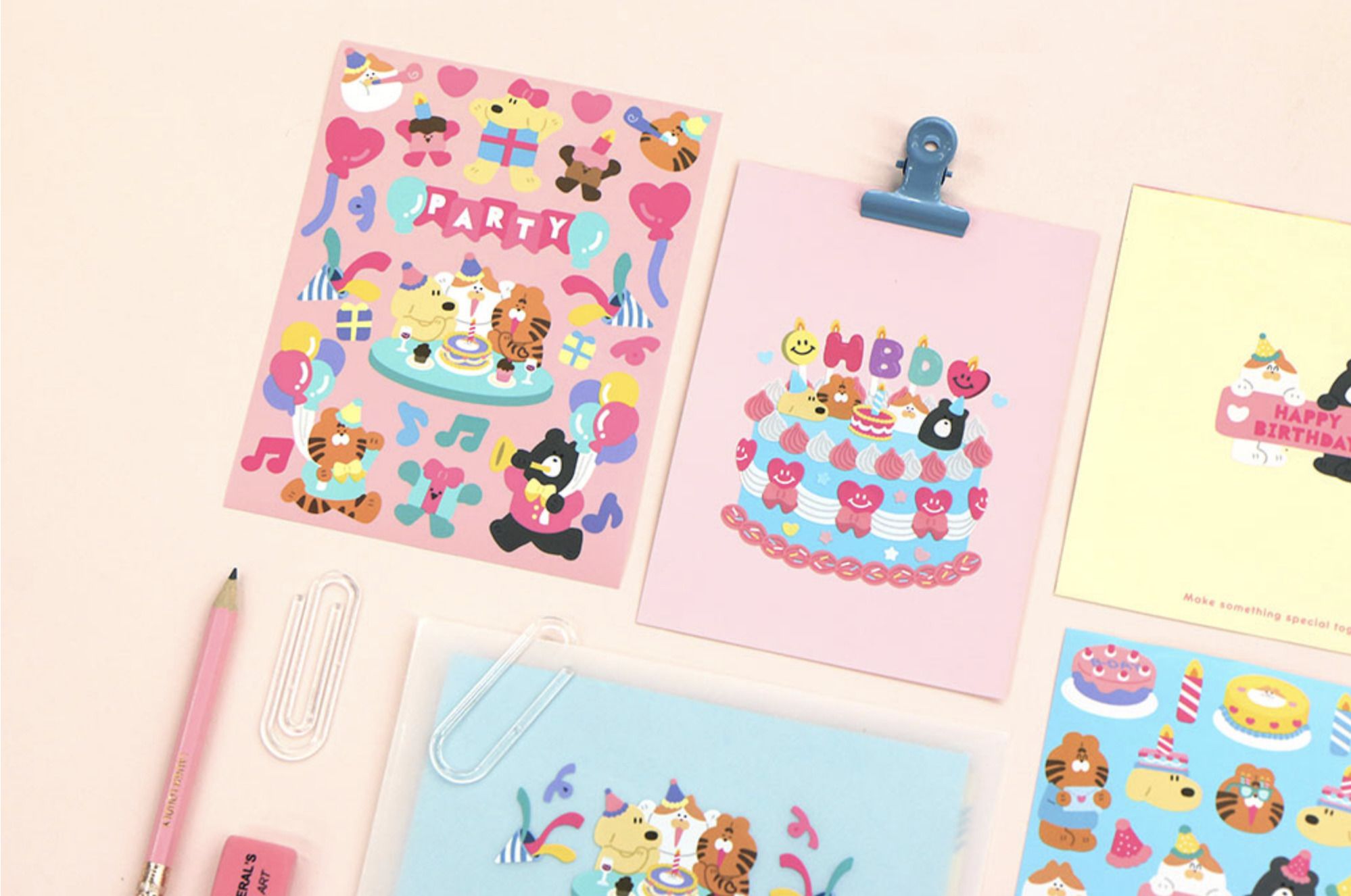 MochiThings: 6pcs Party Time Sticker Set