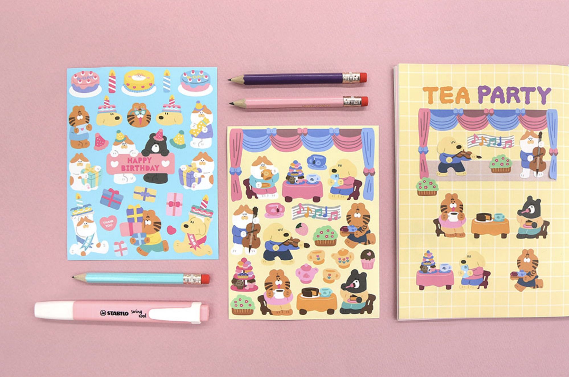 MochiThings: 6pcs Party Time Sticker Set