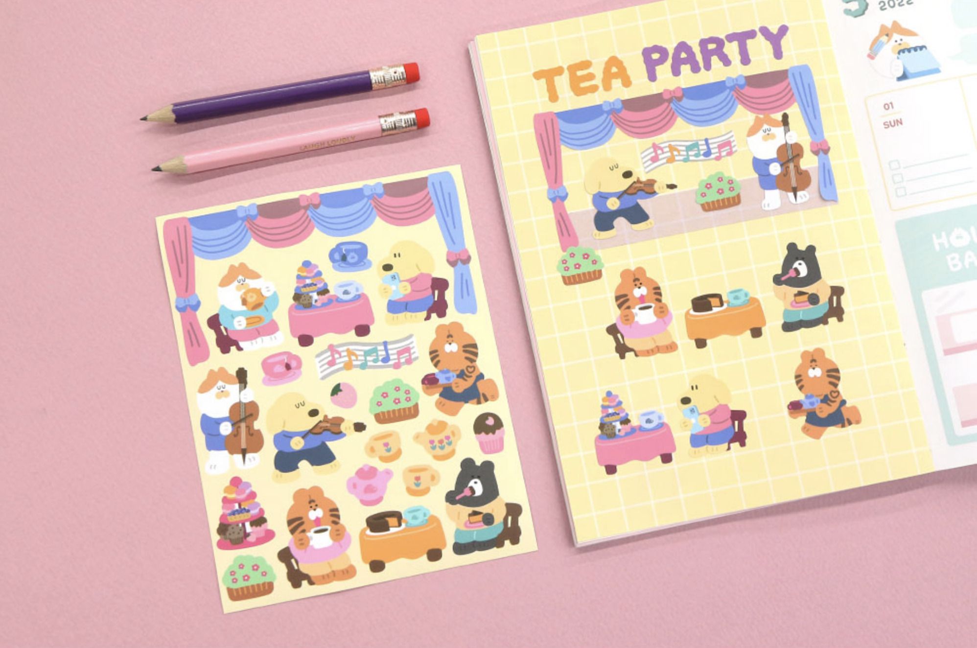 MochiThings: 6pcs Party Time Sticker Set