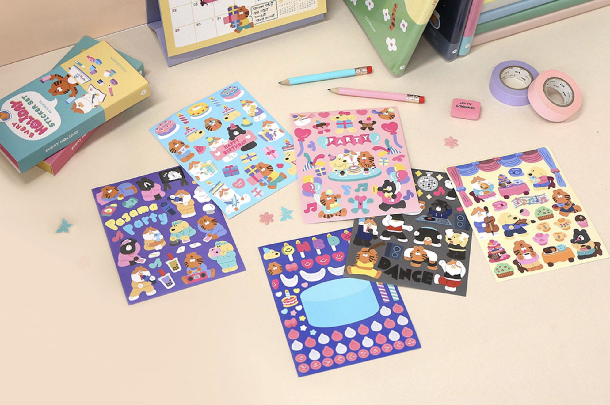 MochiThings: 6pcs Party Time Sticker Set