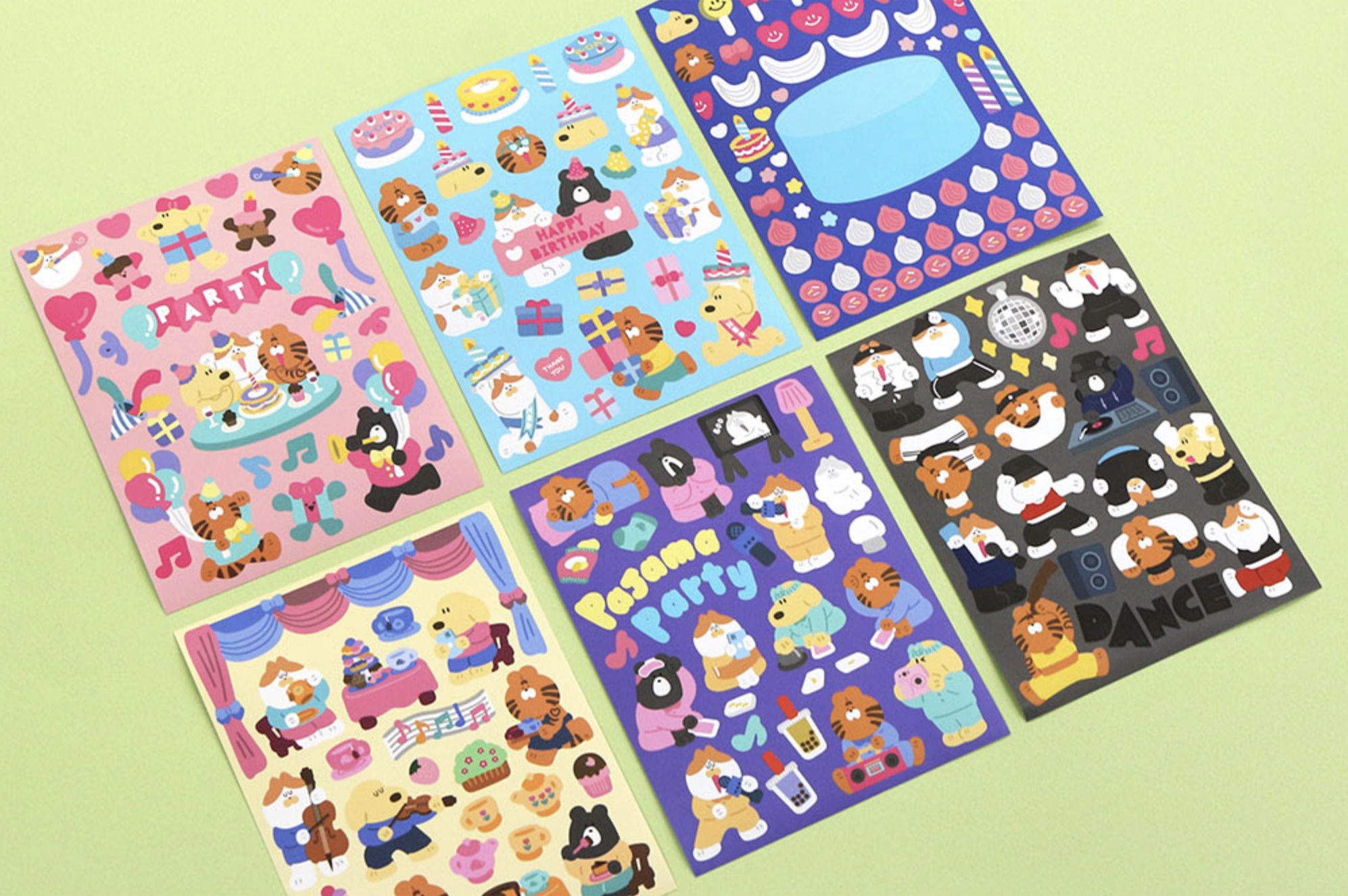 MochiThings: 6pcs Party Time Sticker Set