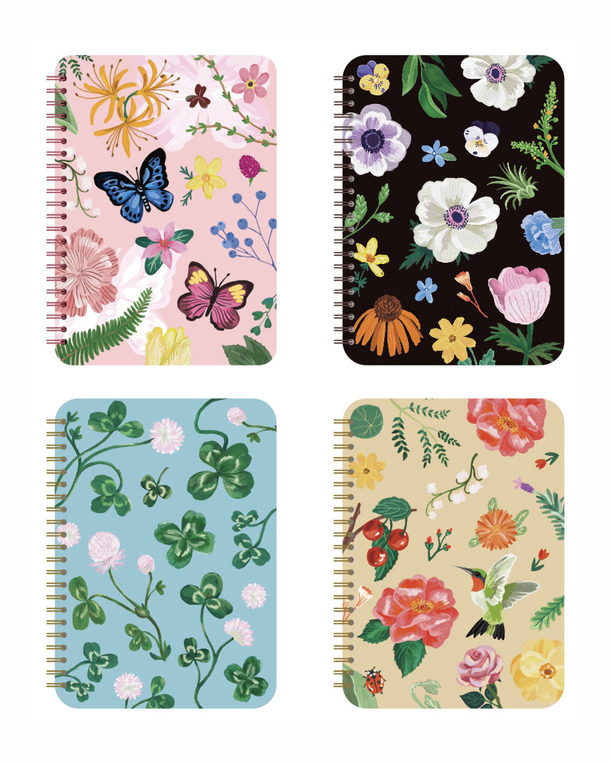 MochiThings: Blooming Spiral A5 Lined Notebook