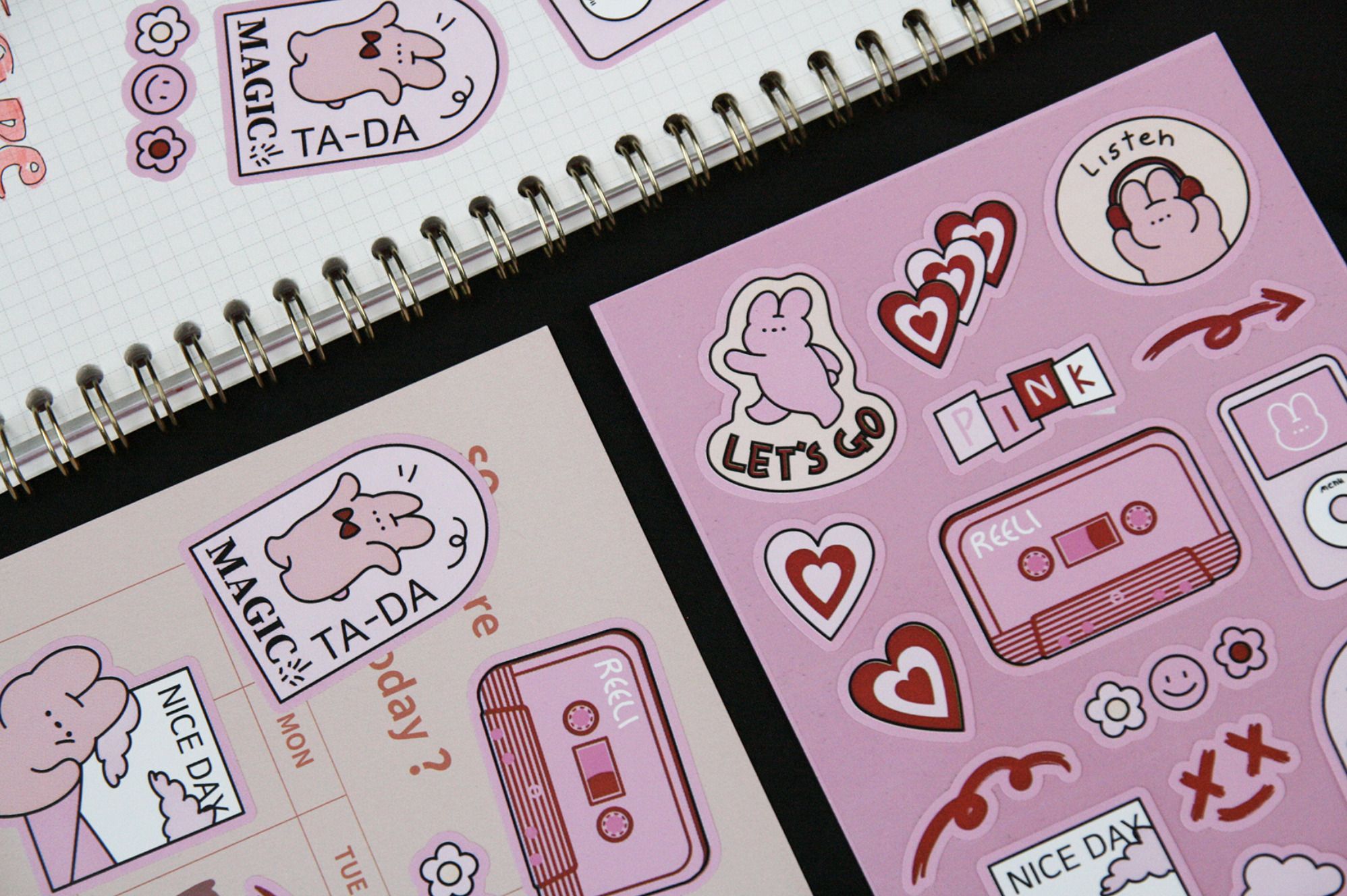 MochiThings: Bunny Color Line Removable Sticker