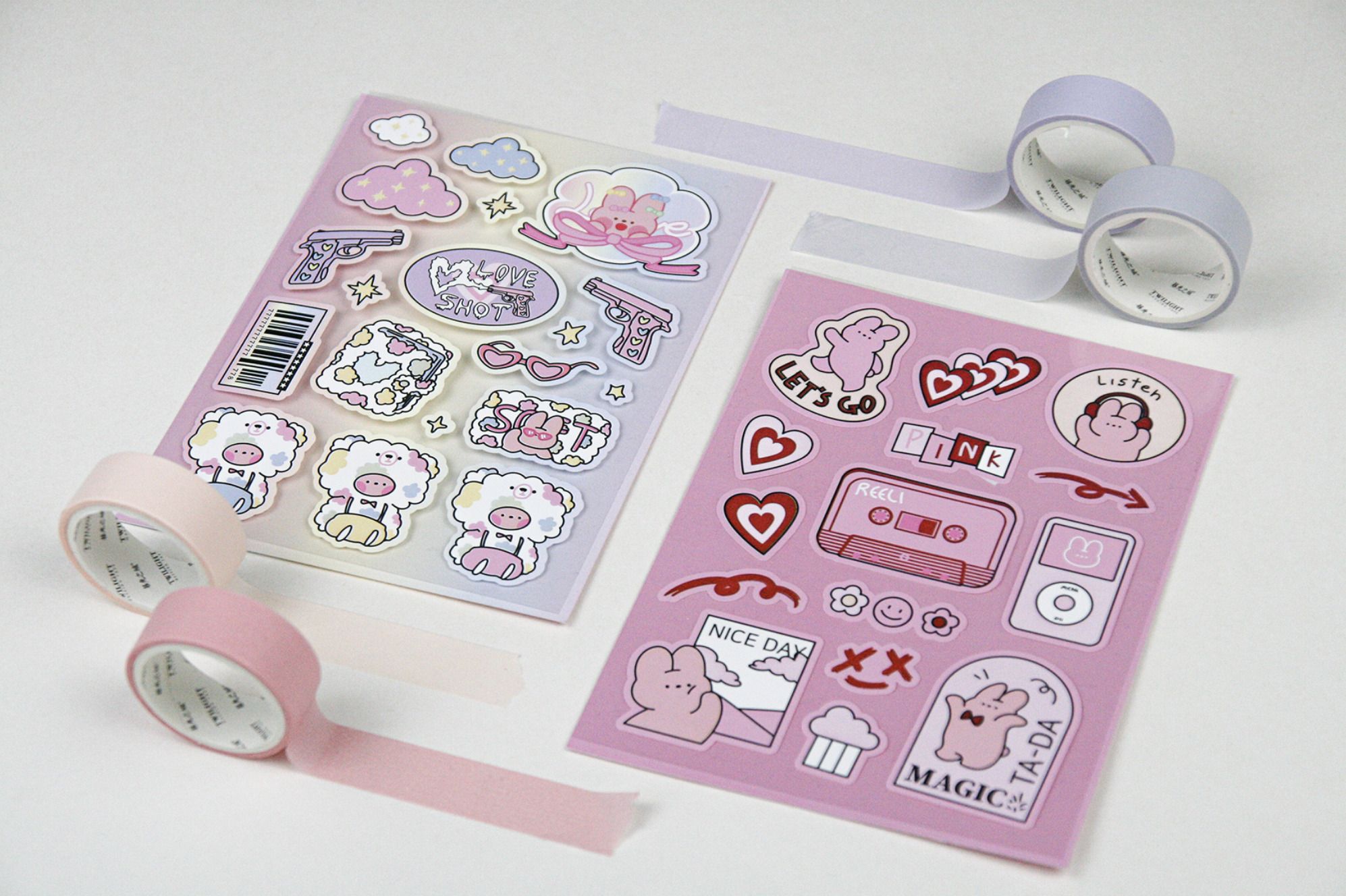 MochiThings: Bunny Color Line Removable Sticker