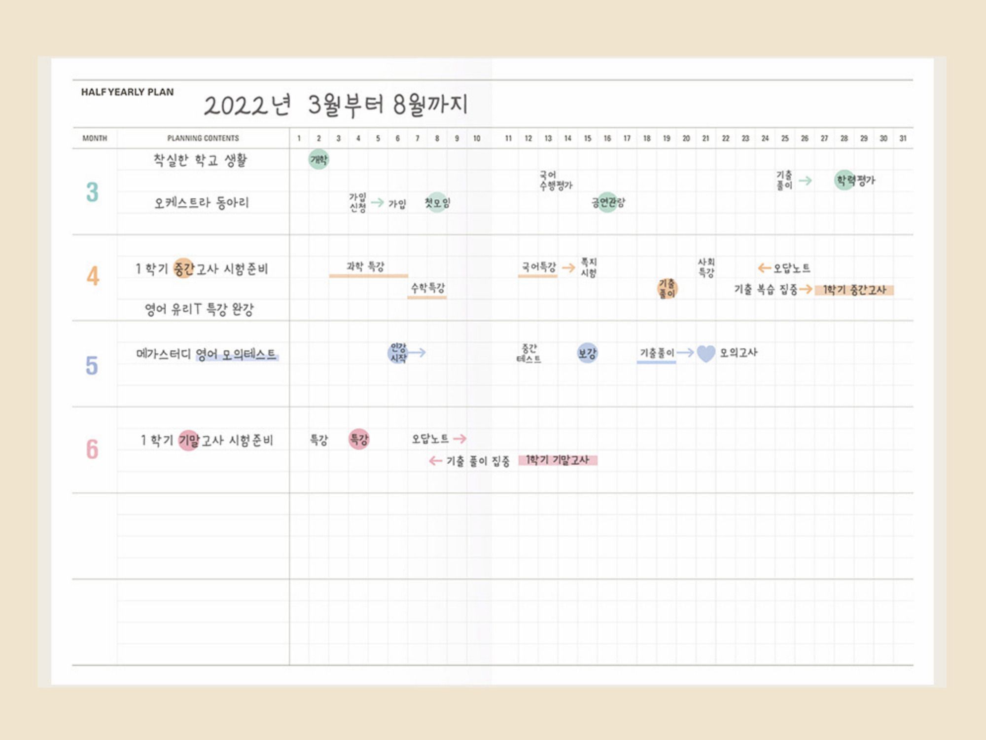 MochiThings: Study Habit A5 Study Planner