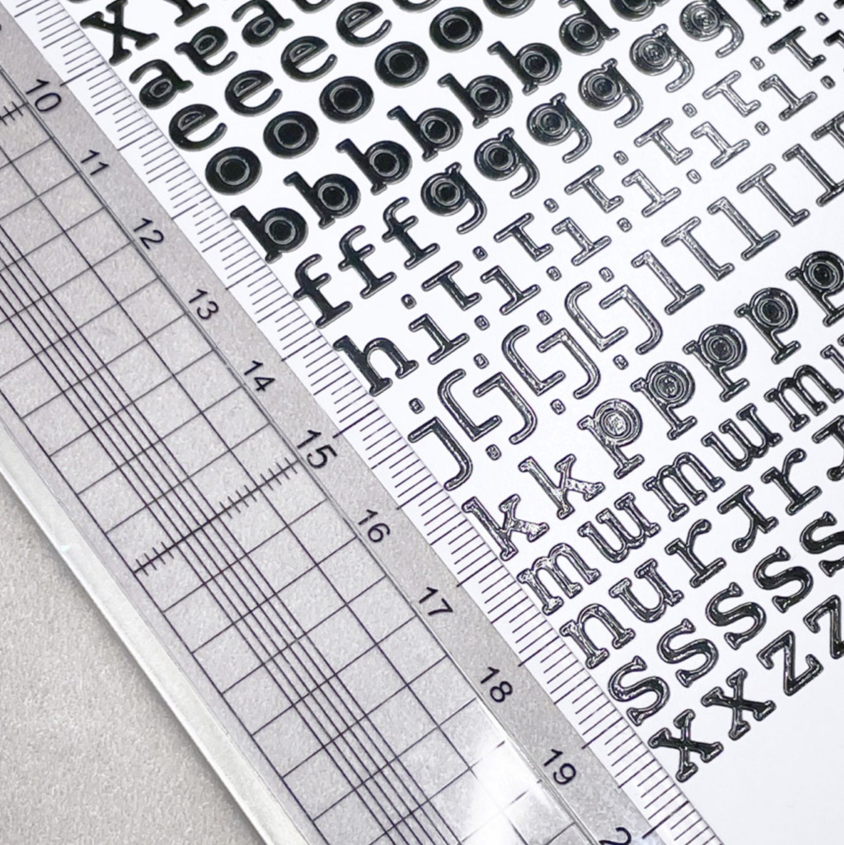 MochiThings: Classic Typo Alphabet Slim Sticker