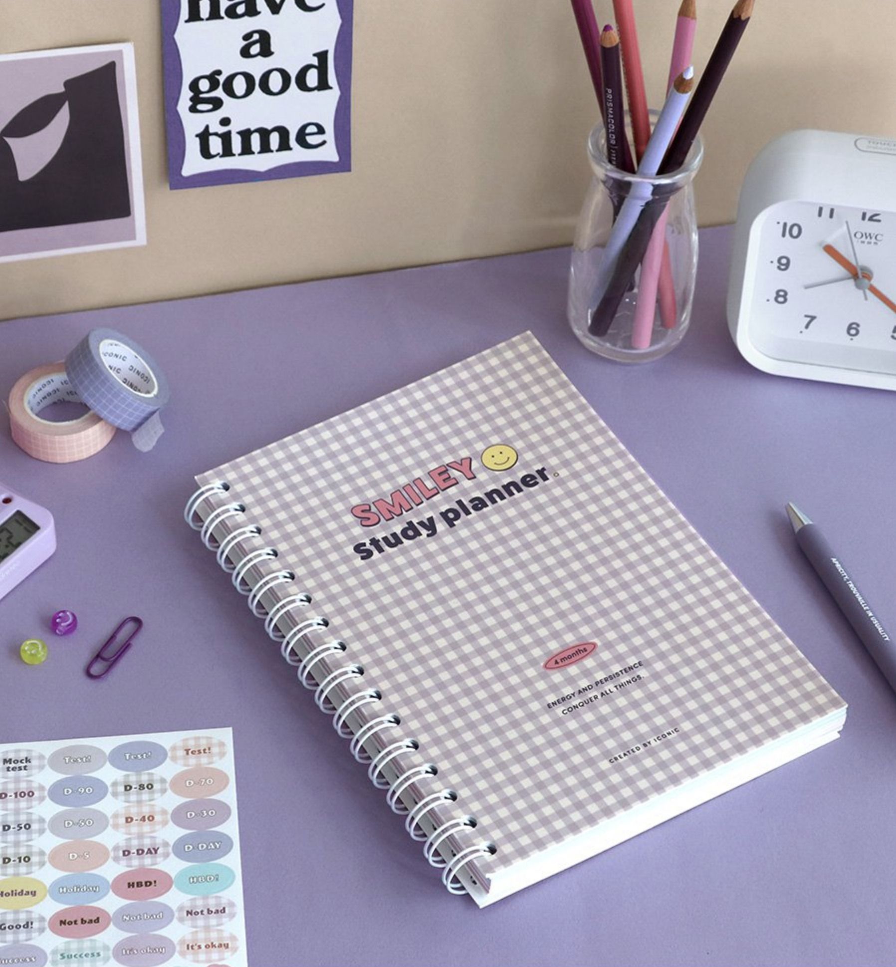 MochiThings: Smiley Quadrimester Study Planner