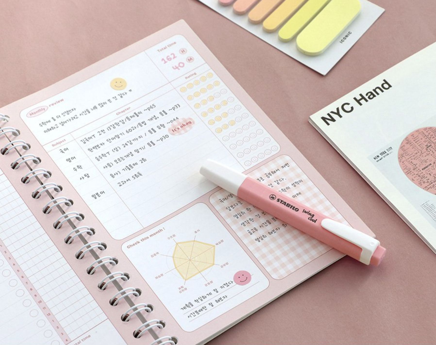 MochiThings: Smiley Quadrimester Study Planner