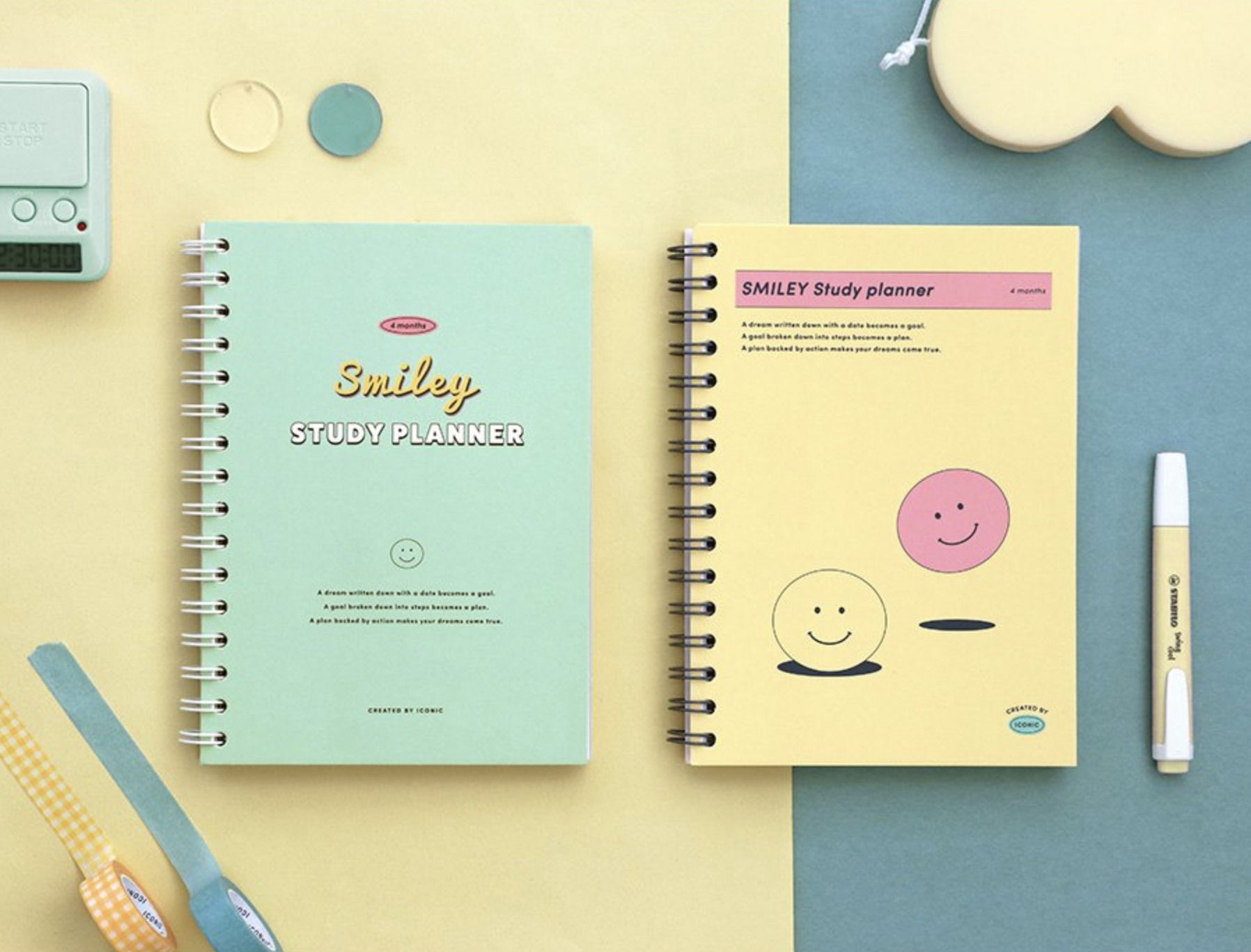 MochiThings: Smiley Quadrimester Study Planner