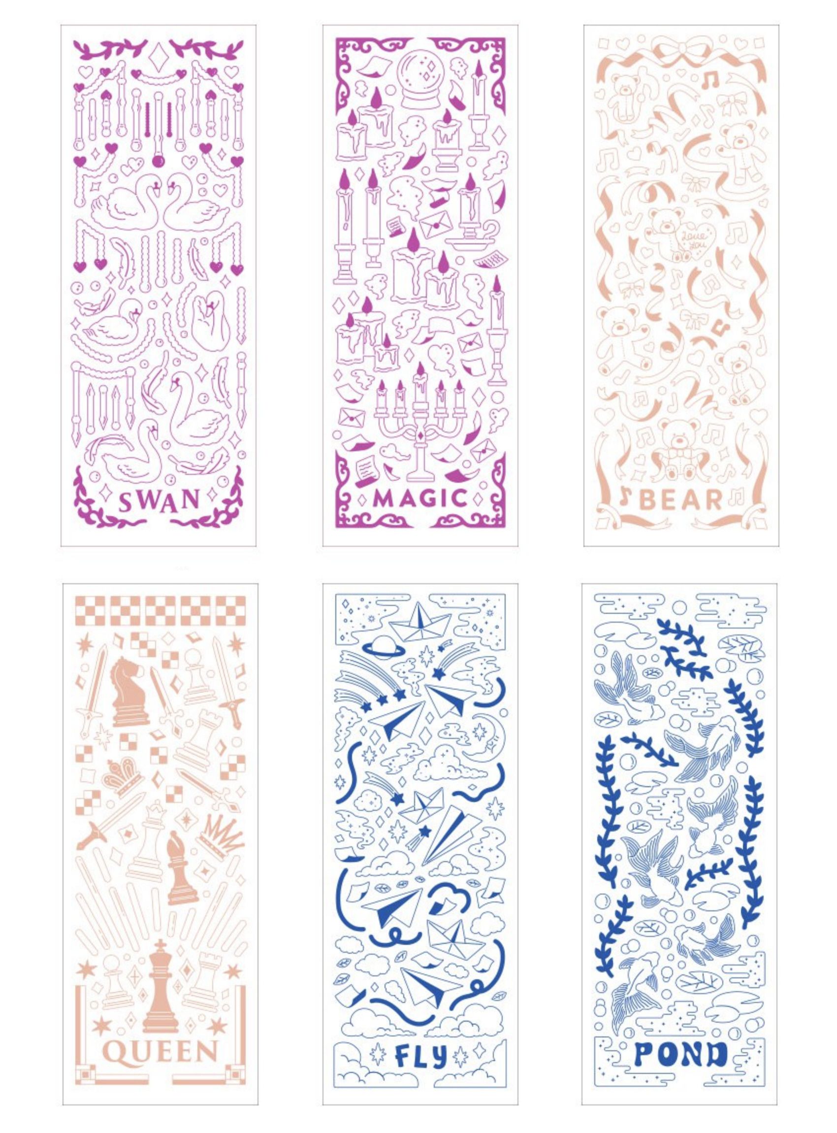 MochiThings: Glitter Line Deco Sticker