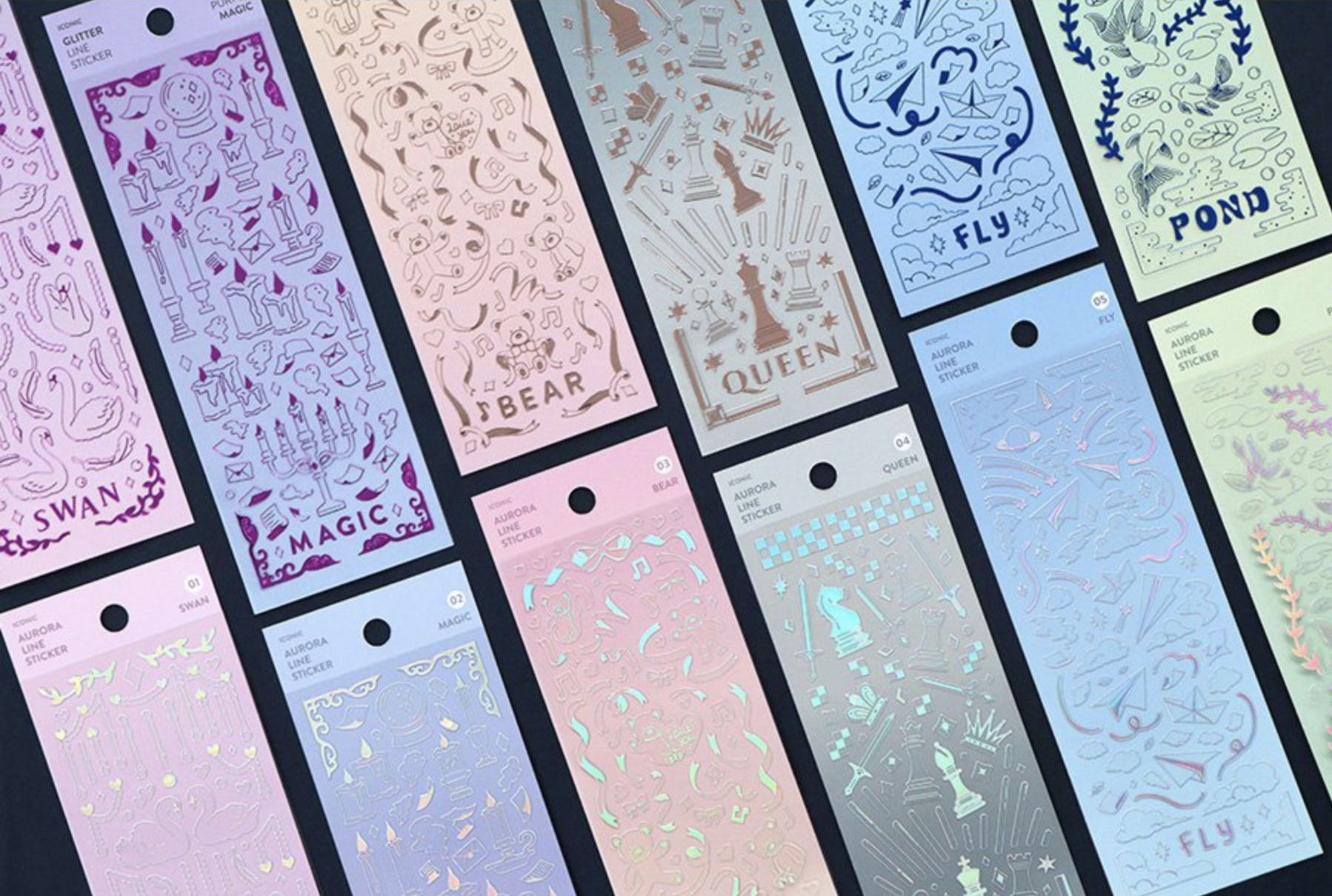 MochiThings: Glitter Line Deco Sticker