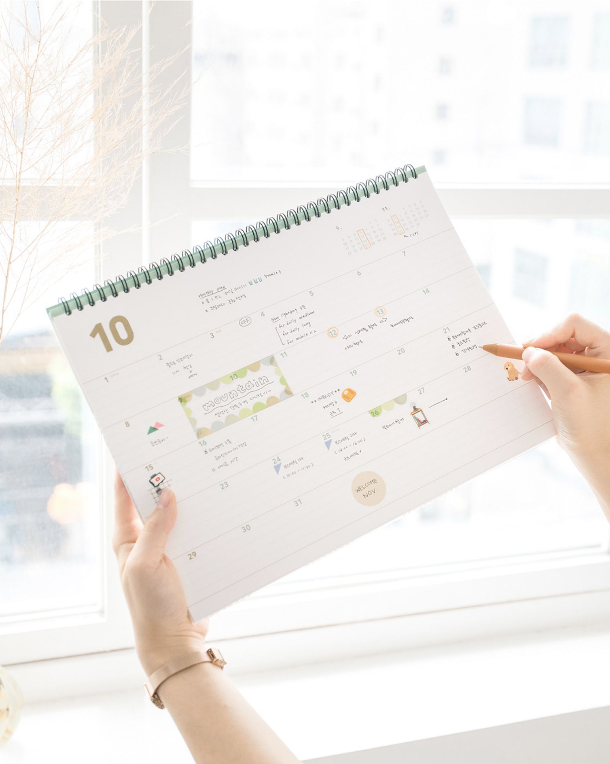 MochiThings: 2023 Wide Basic Desk Monthly Planner