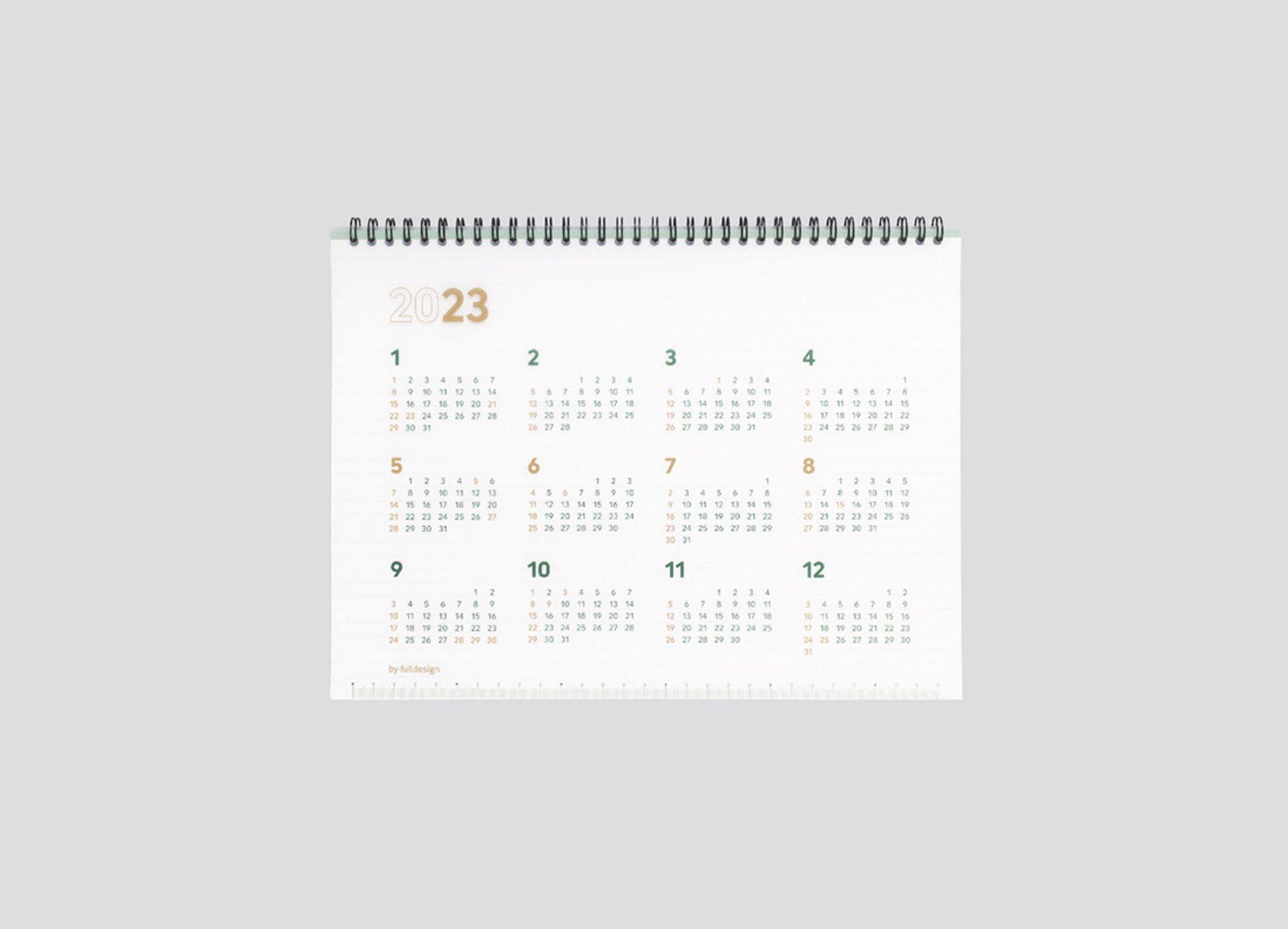 MochiThings: 2023 Wide Basic Desk Monthly Planner