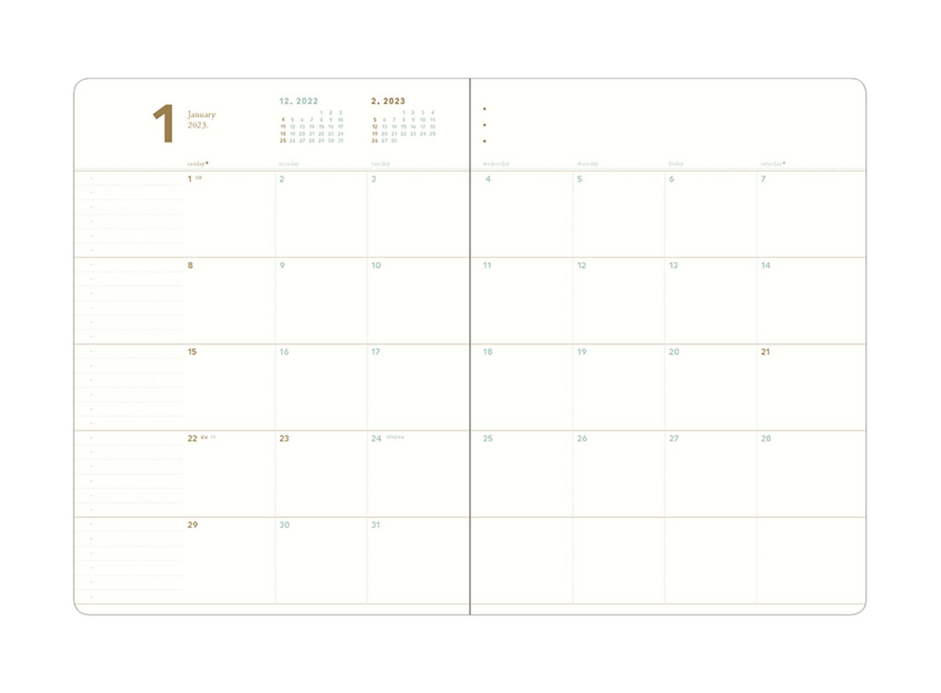 MochiThings: 2023 B5 Slim & Wide Weekly Planner