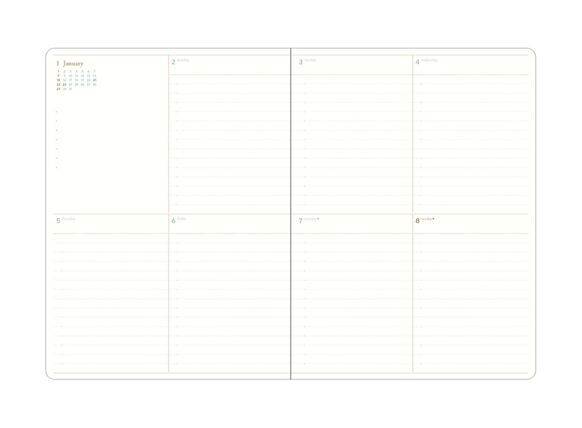 MochiThings: 2023 B5 Slim & Wide Weekly Planner