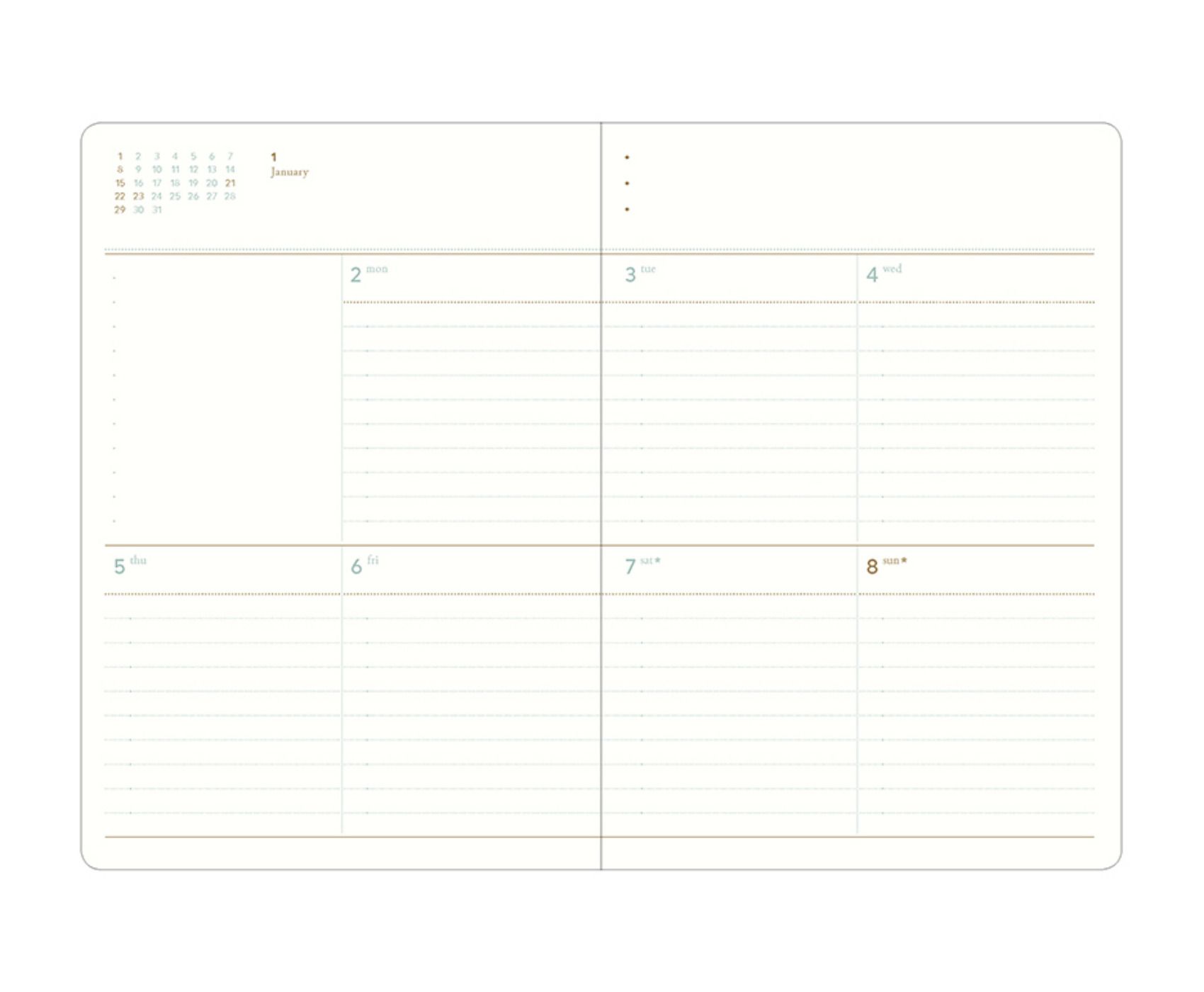 MochiThings: 2023 Slim & Wide Weekly Planner