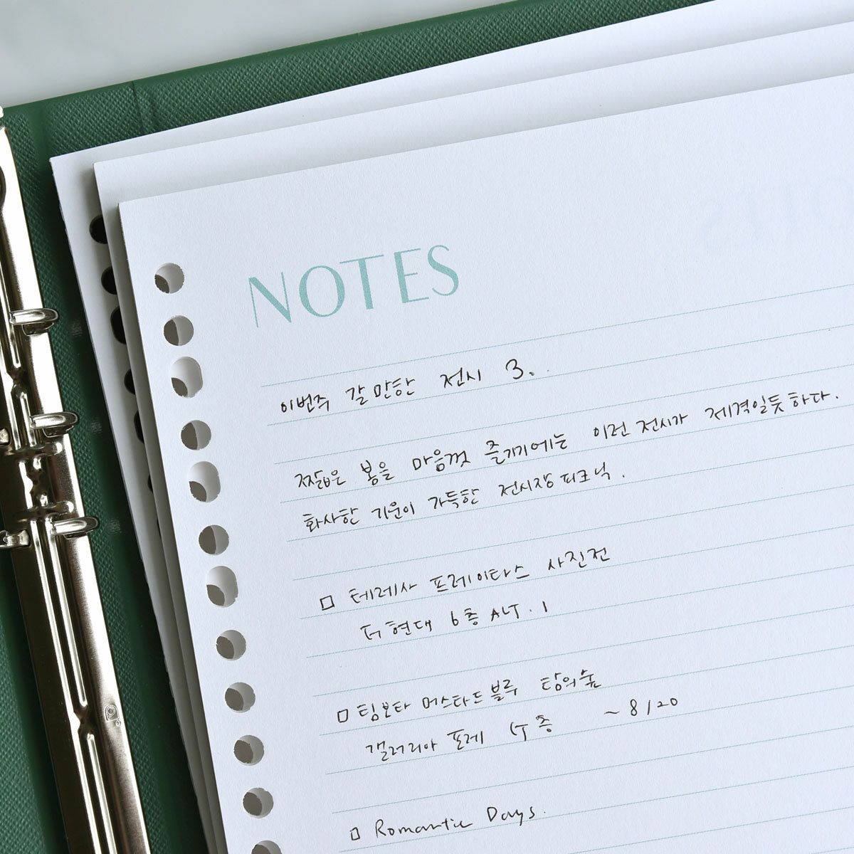 MochiThings: Fresh Color 6 Ring & 20 Ring A5 Note Refill