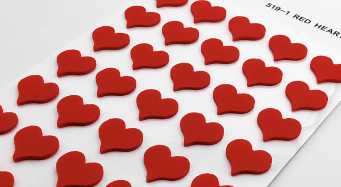 MochiThings: Red Heart Felt Deco Sticker