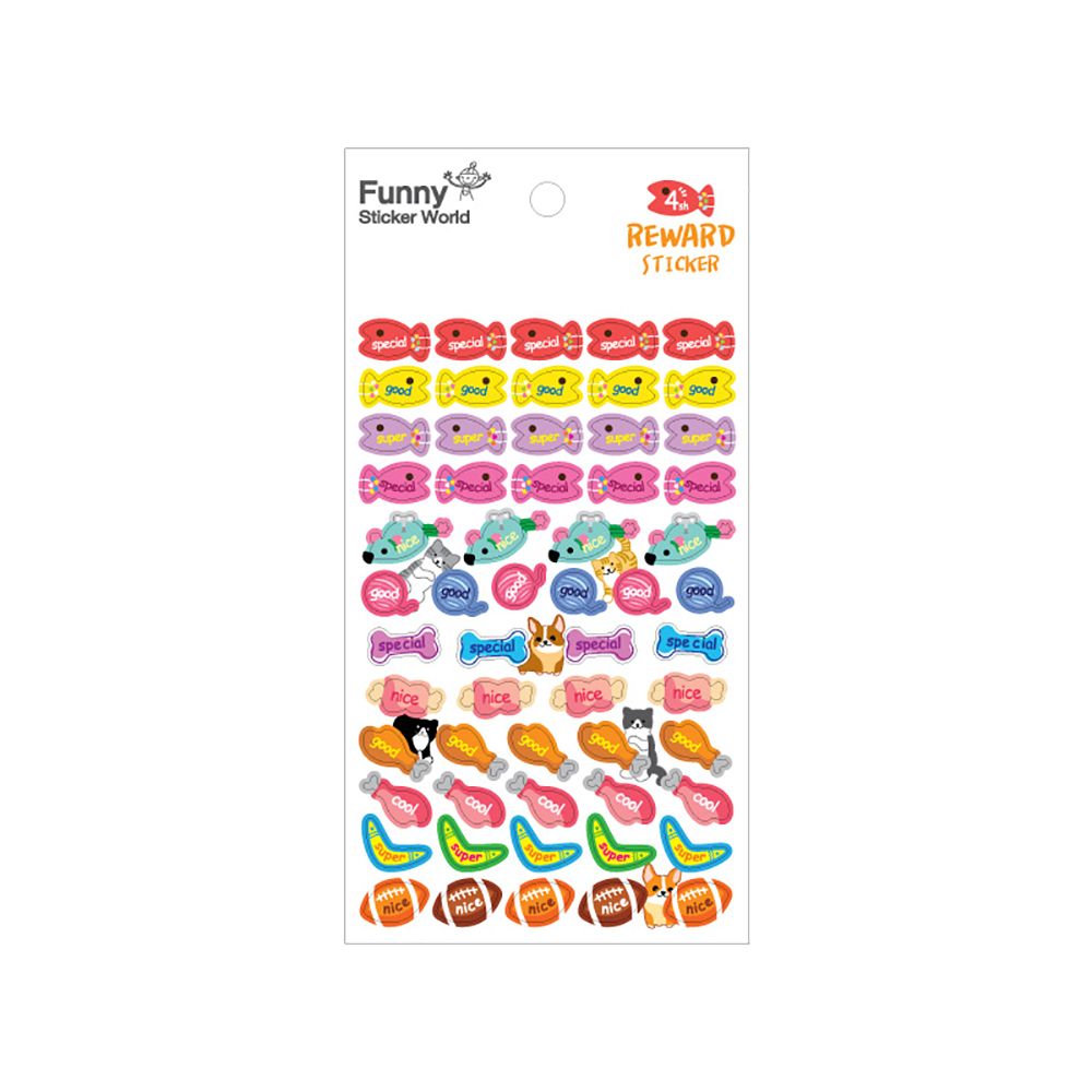 MochiThings: 4pcs Pet Toy Reward Paper Sticker Set