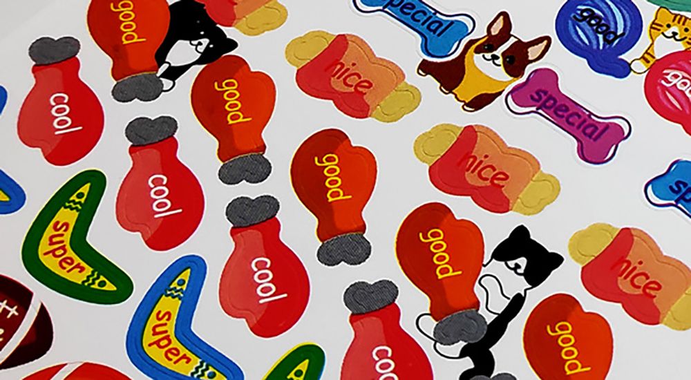 MochiThings: 4pcs Pet Toy Reward Paper Sticker Set