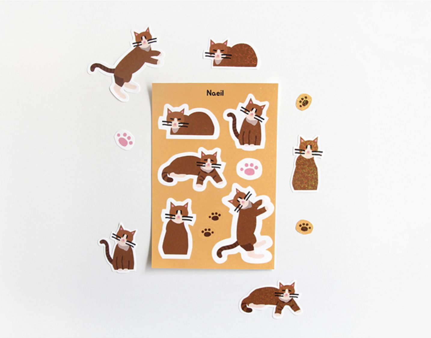 MochiThings: Cat Themed Glitter Sticker