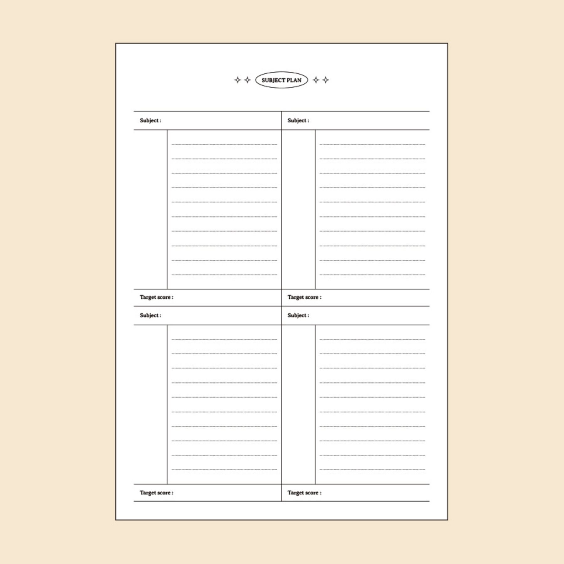 MochiThings: Glory Days 1 Month Study Planner