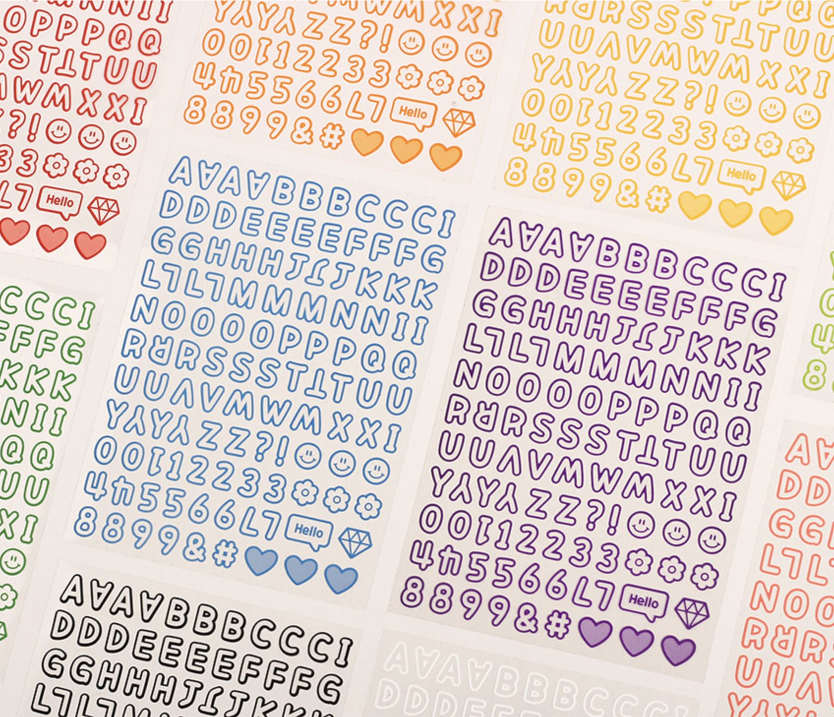 MochiThings: Hello Color Line Alphabet Sticker