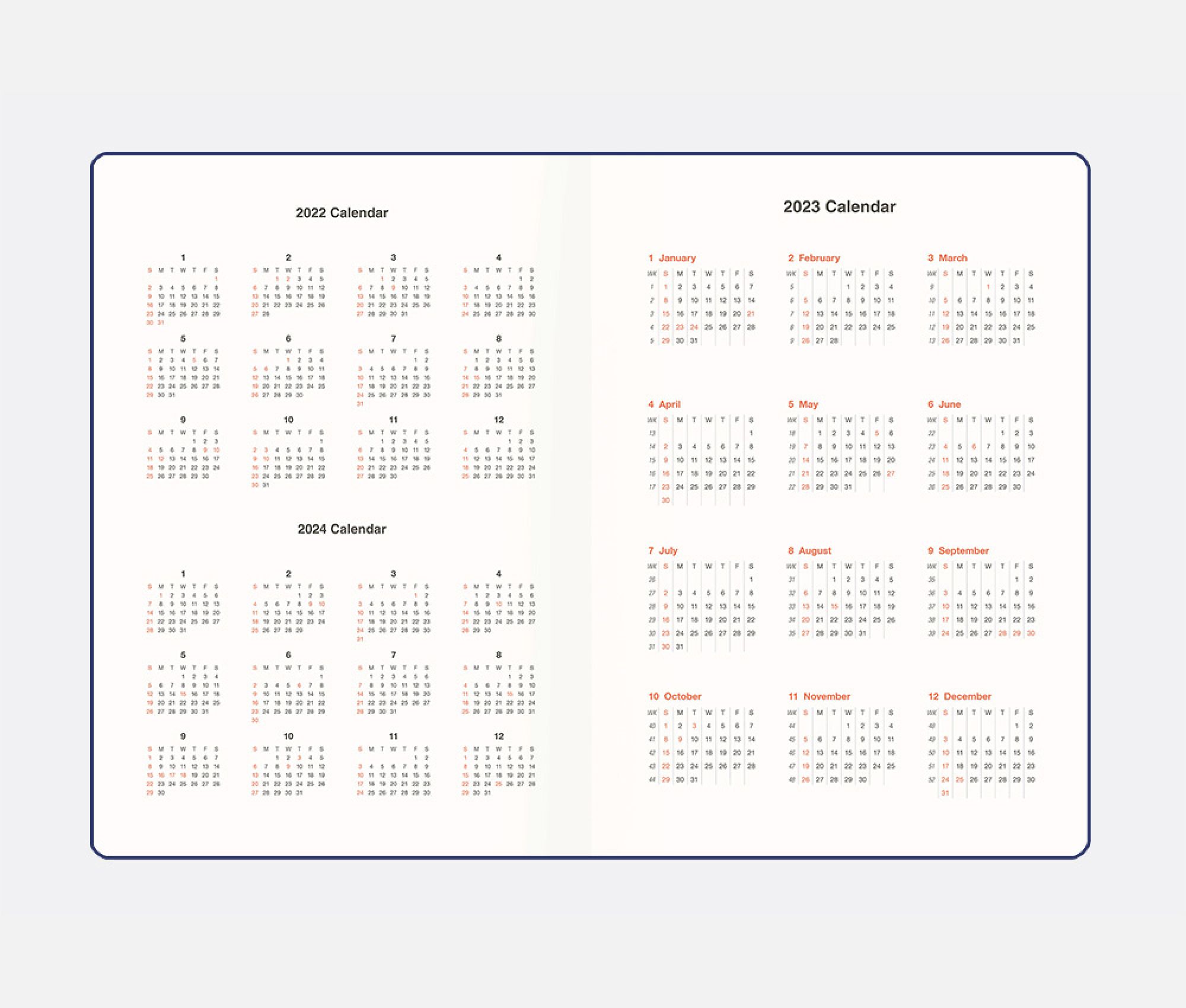 MochiThings: 2023 Table Talk A5 Weekly Planner