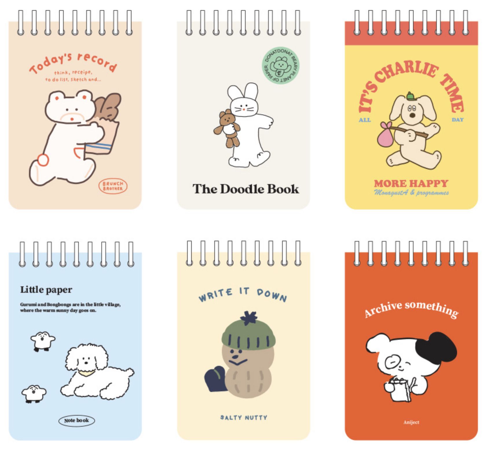 MochiThings: Brunch Brother Spiral Lined Notebook