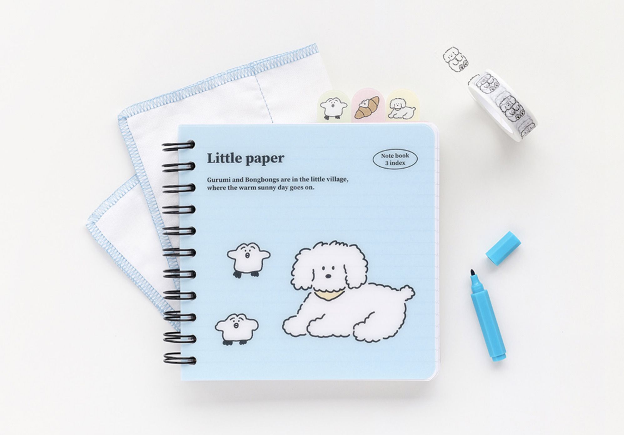 MochiThings: Brunch Brother Square Index Lined Notebook
