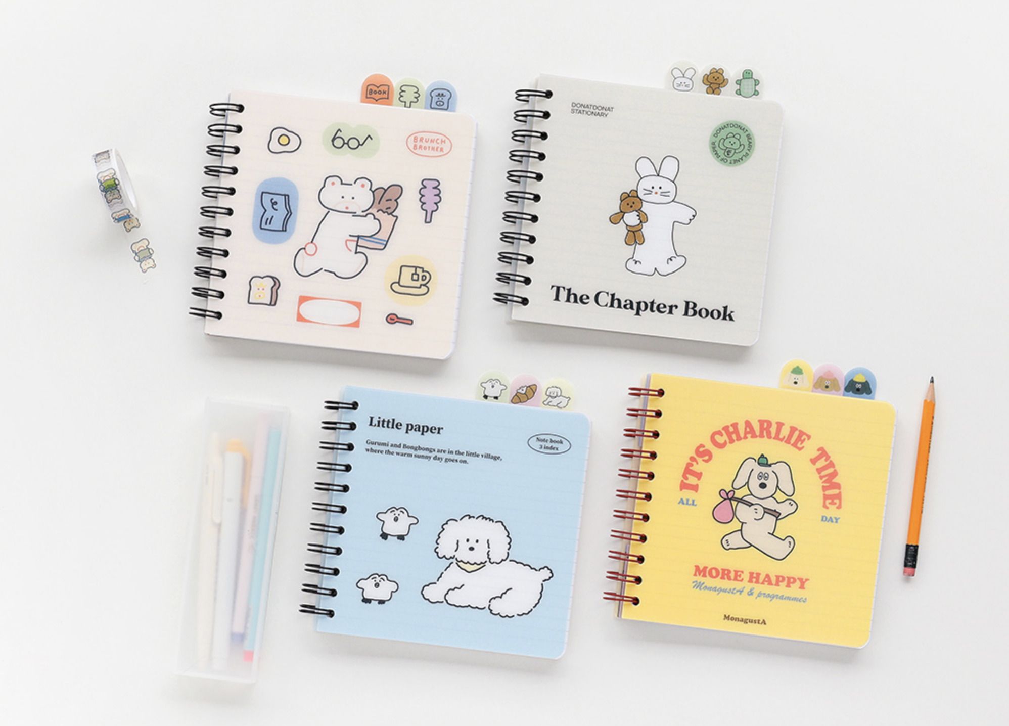 MochiThings: Brunch Brother Square Index Lined Notebook