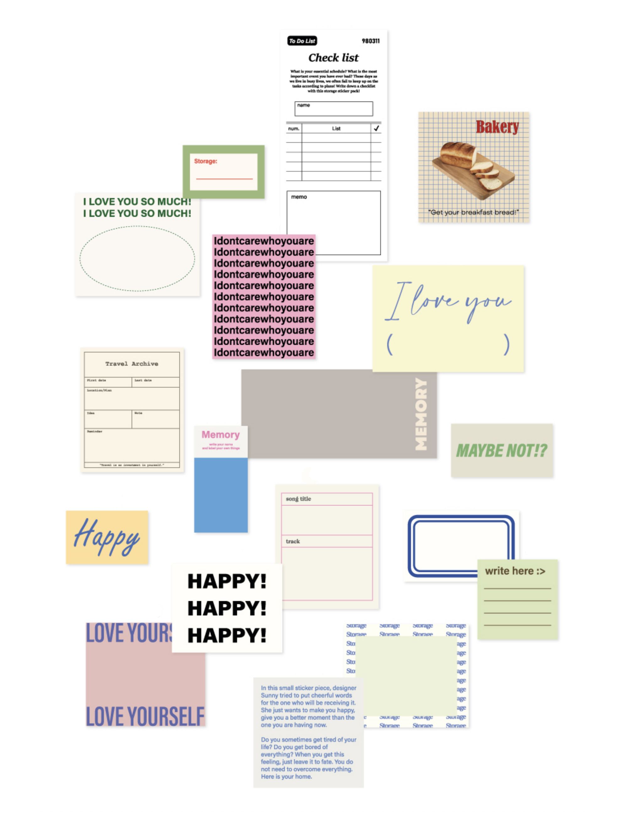 MochiThings: 40pcs Storage Point Sticker Set