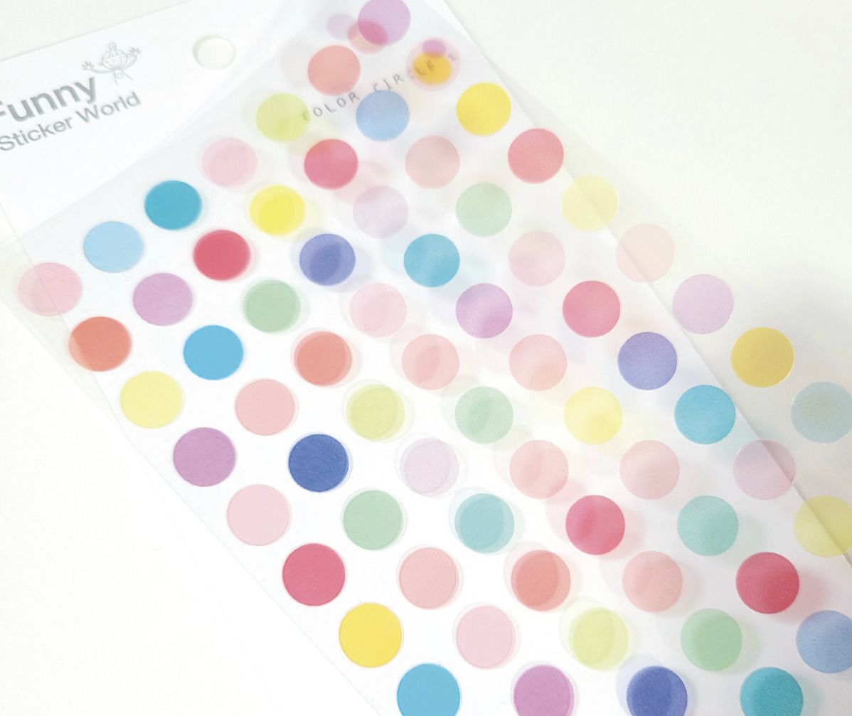 MochiThings: Colorful Round PVC Sticker