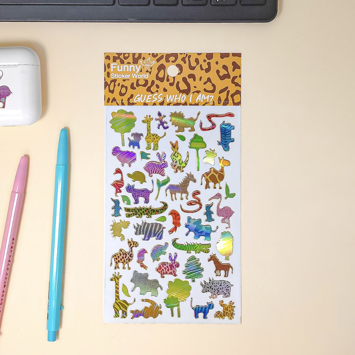 MochiThings: Hologram Animal PVC Sticker