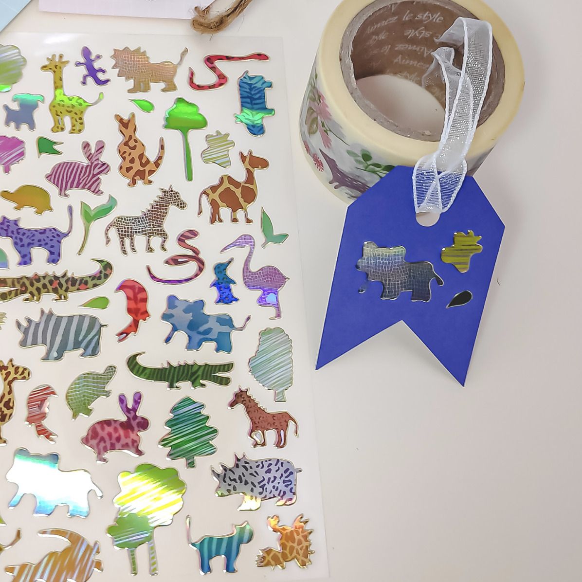 MochiThings: Hologram Animal PVC Sticker