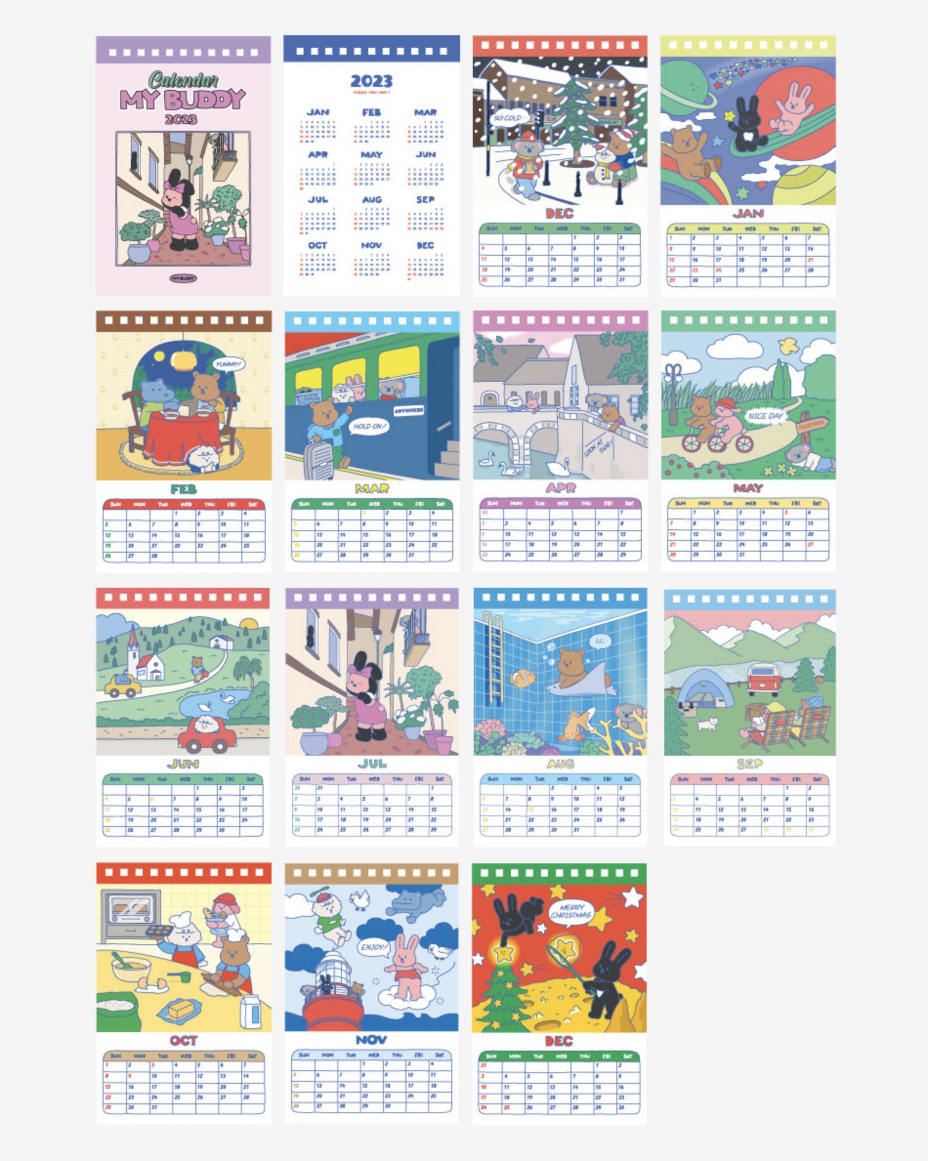 MochiThings: 2023 Mini My Buddy Calendar