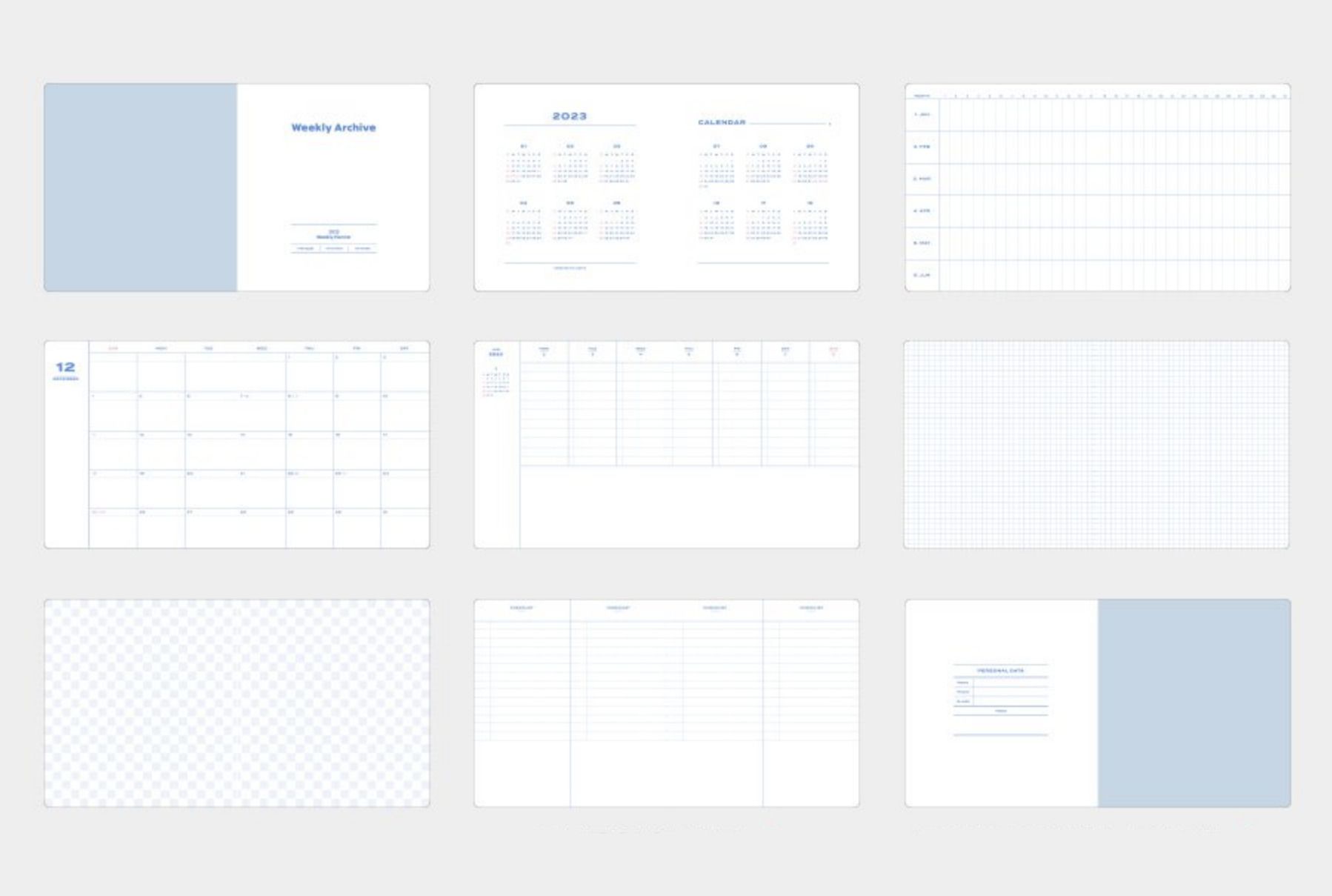 MochiThings: 2023 Weekly Archive Square Planner