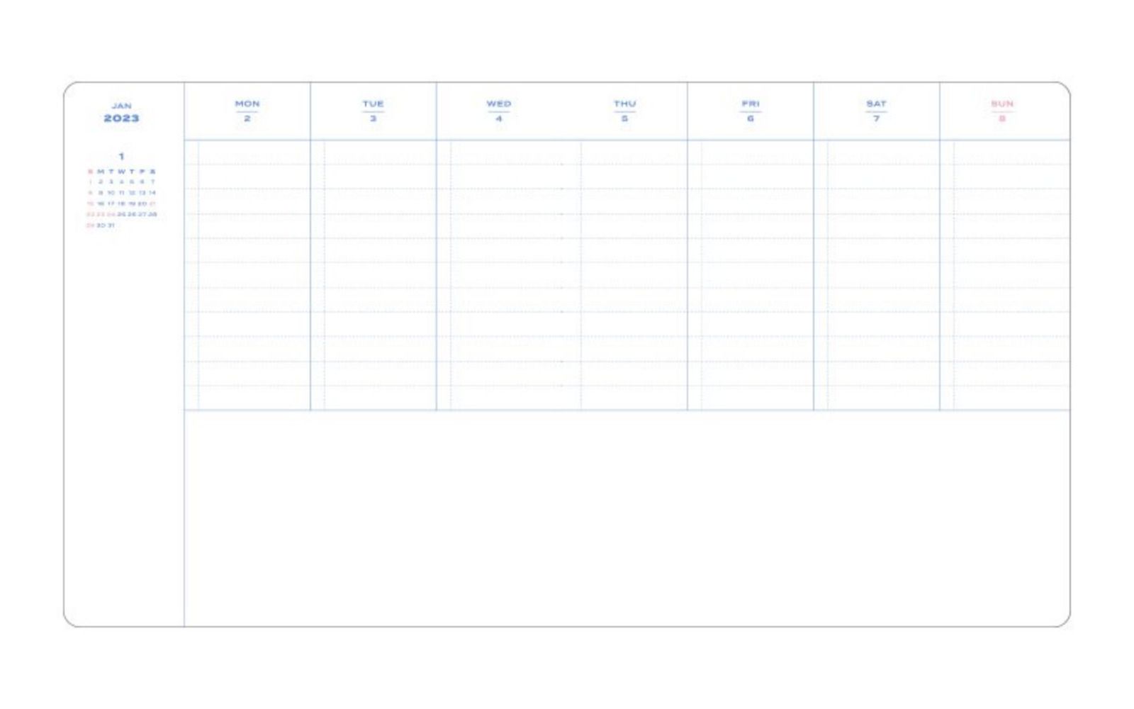 MochiThings: 2023 Weekly Archive Square Planner