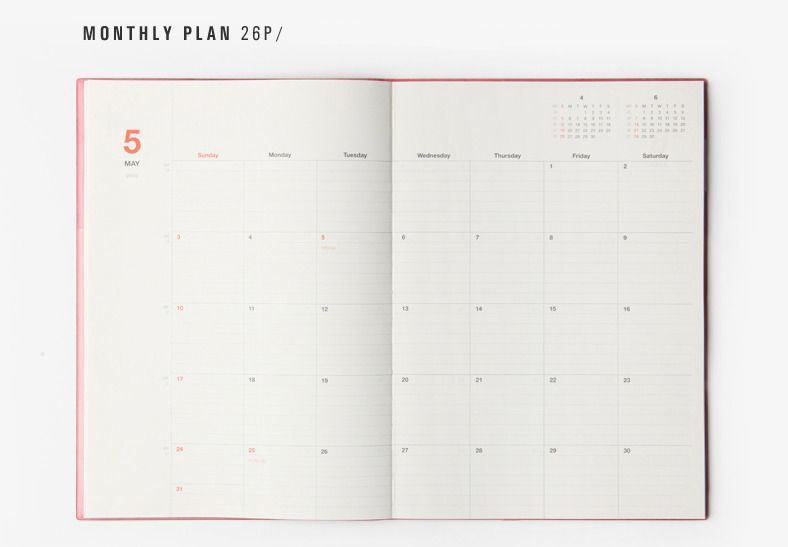 MochiThings: 2015 Table Talk B5 Monthly Planner