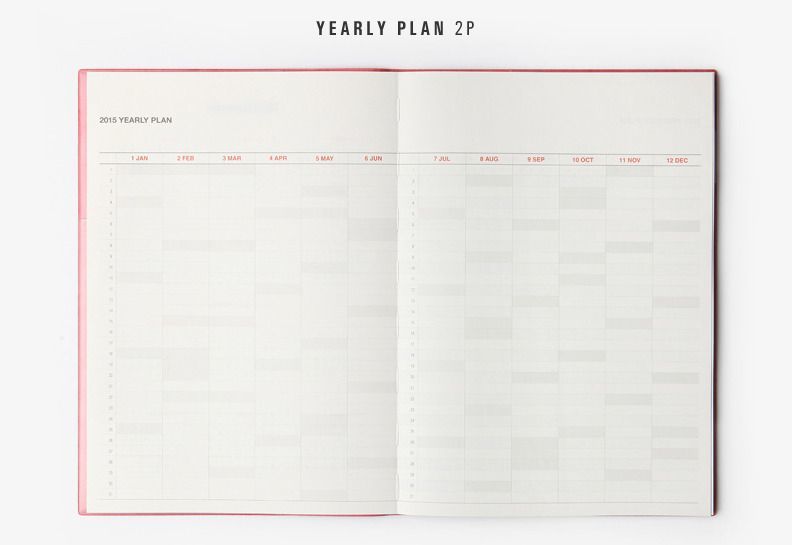 MochiThings: 2015 Table Talk B5 Monthly Planner