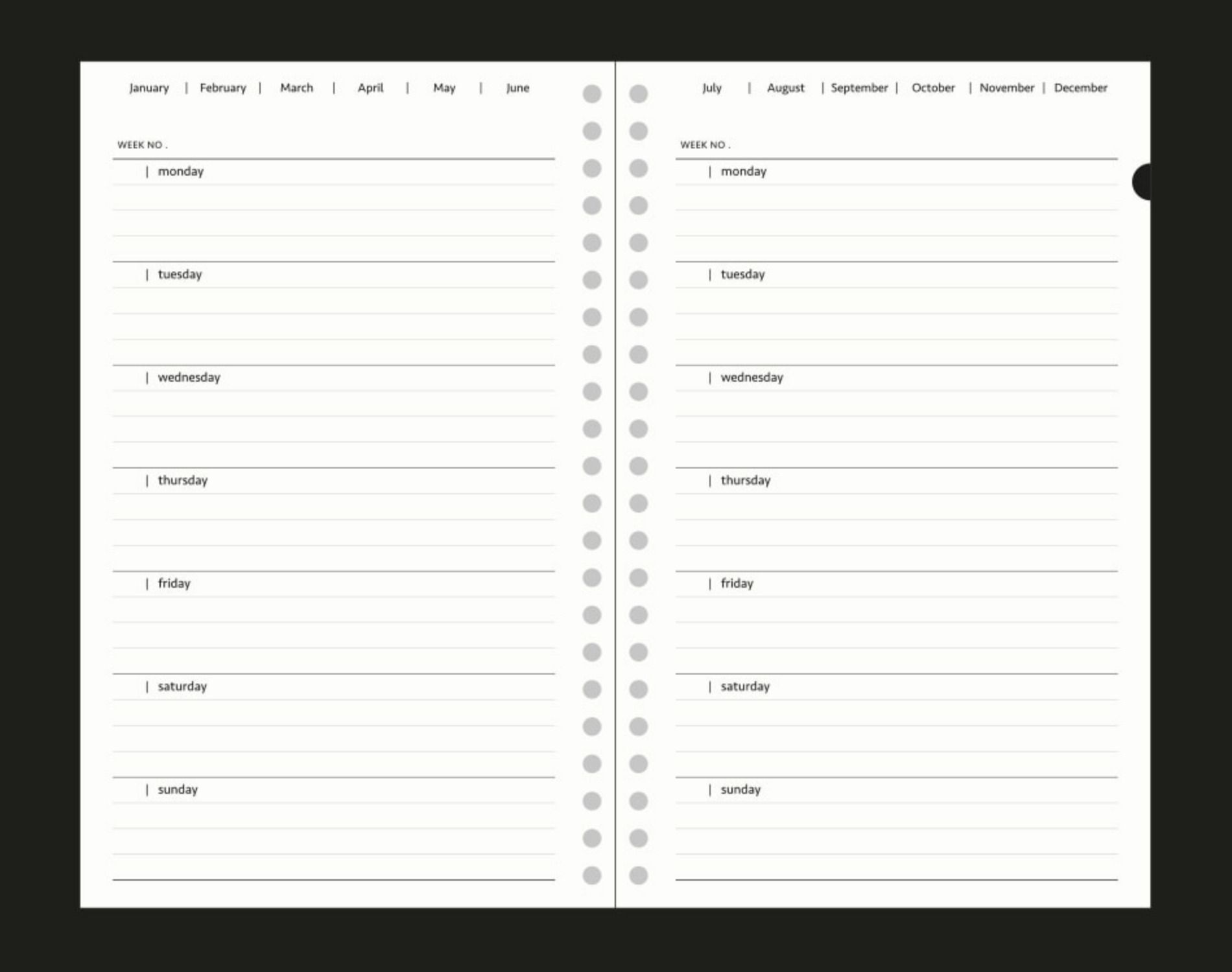 MochiThings: Archive Weekly Pocket Planner