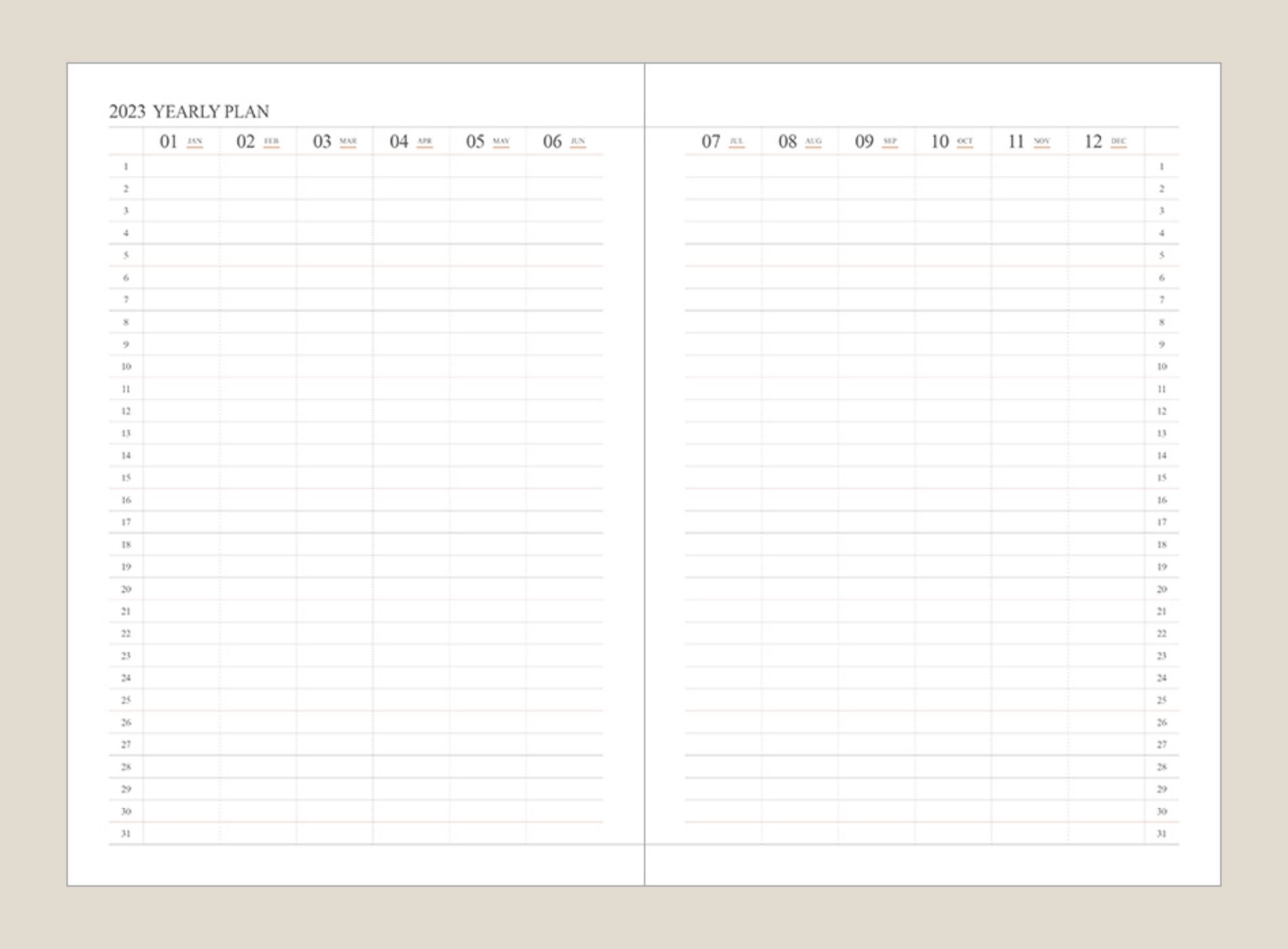 MochiThings: 2023 Big Official Weekly Scheduler