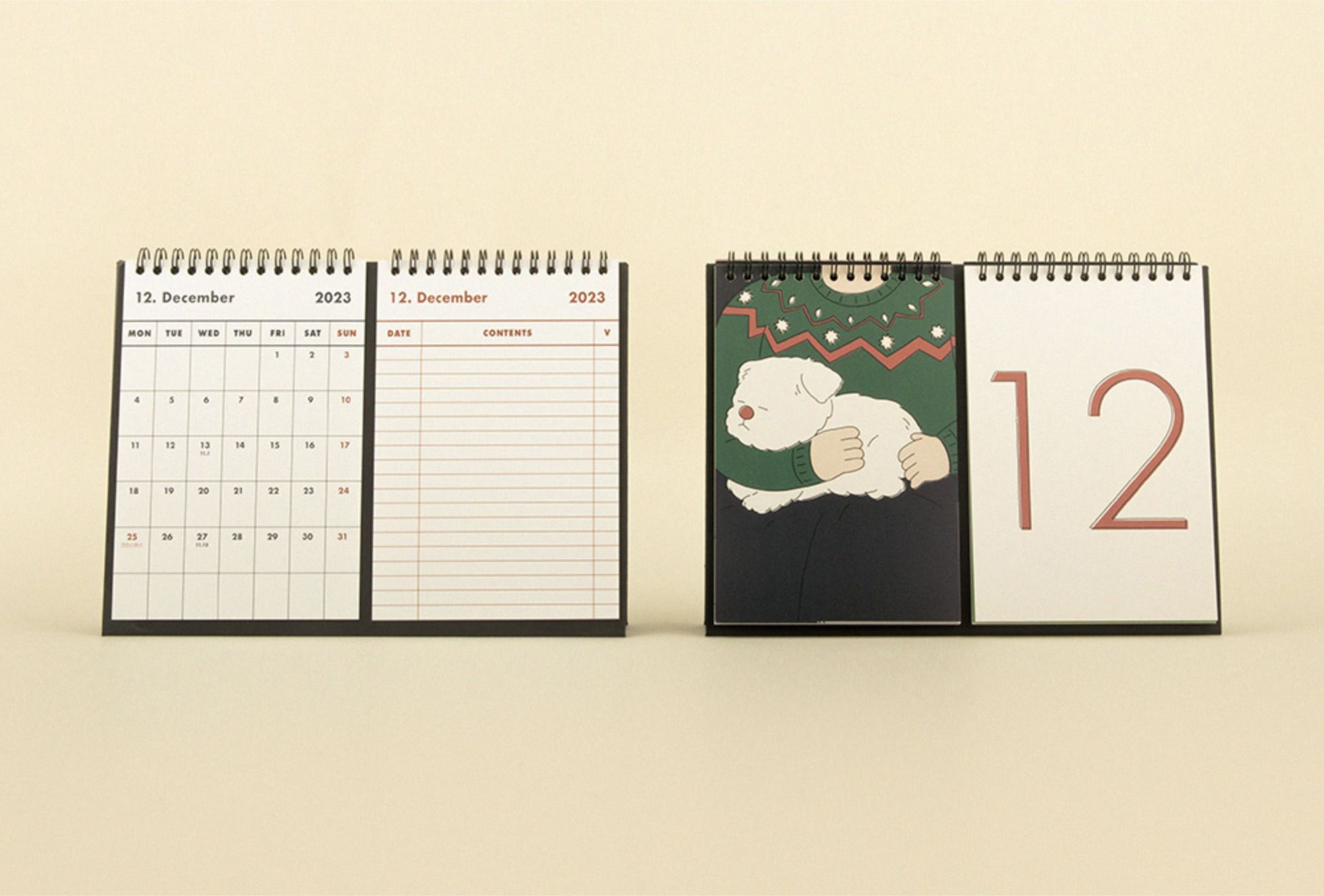 MochiThings: 2023 Dual Desk Checklist Calendar