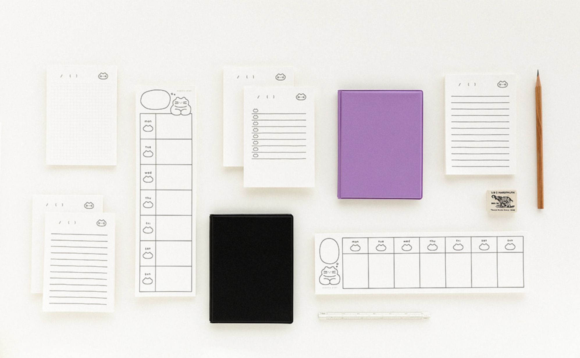 MochiThings: Mini Cat Notepad Organizer